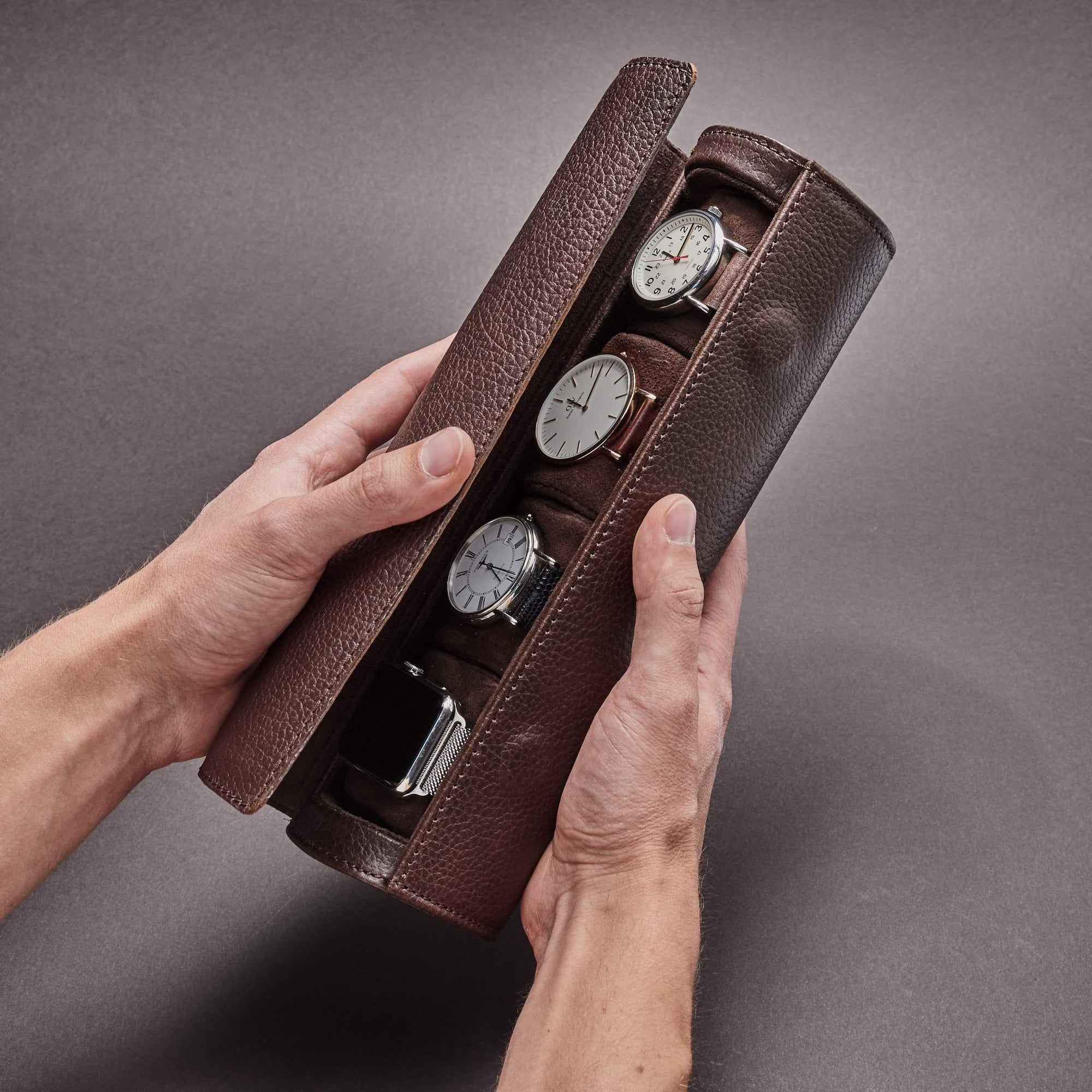 Leather Travel Watch Cases & Watch Rolls by Capra - Capra Leather
