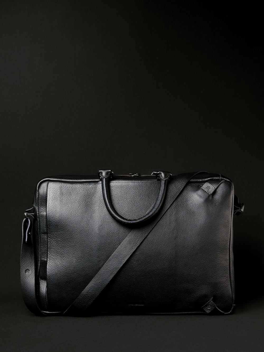 Briefcase Backpack · Black by Capra Leather