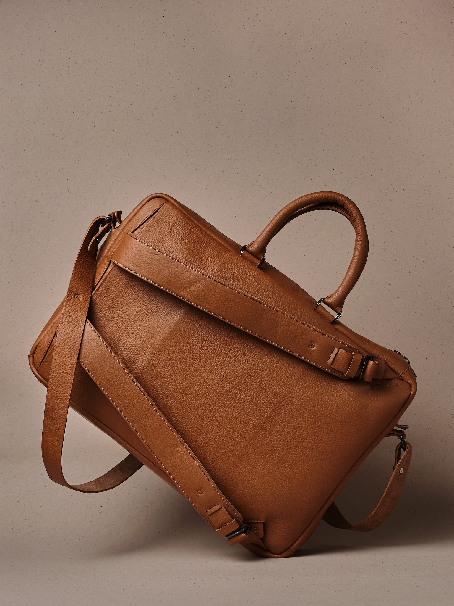 Briefcase Backpack · Tan by Capra Leather