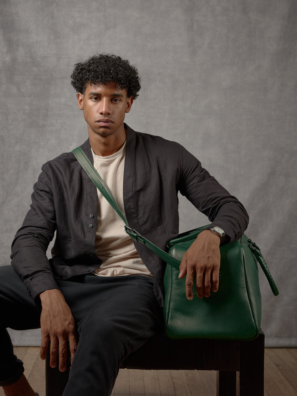 Cosimo Duffle Bag · Green by Capra Leather