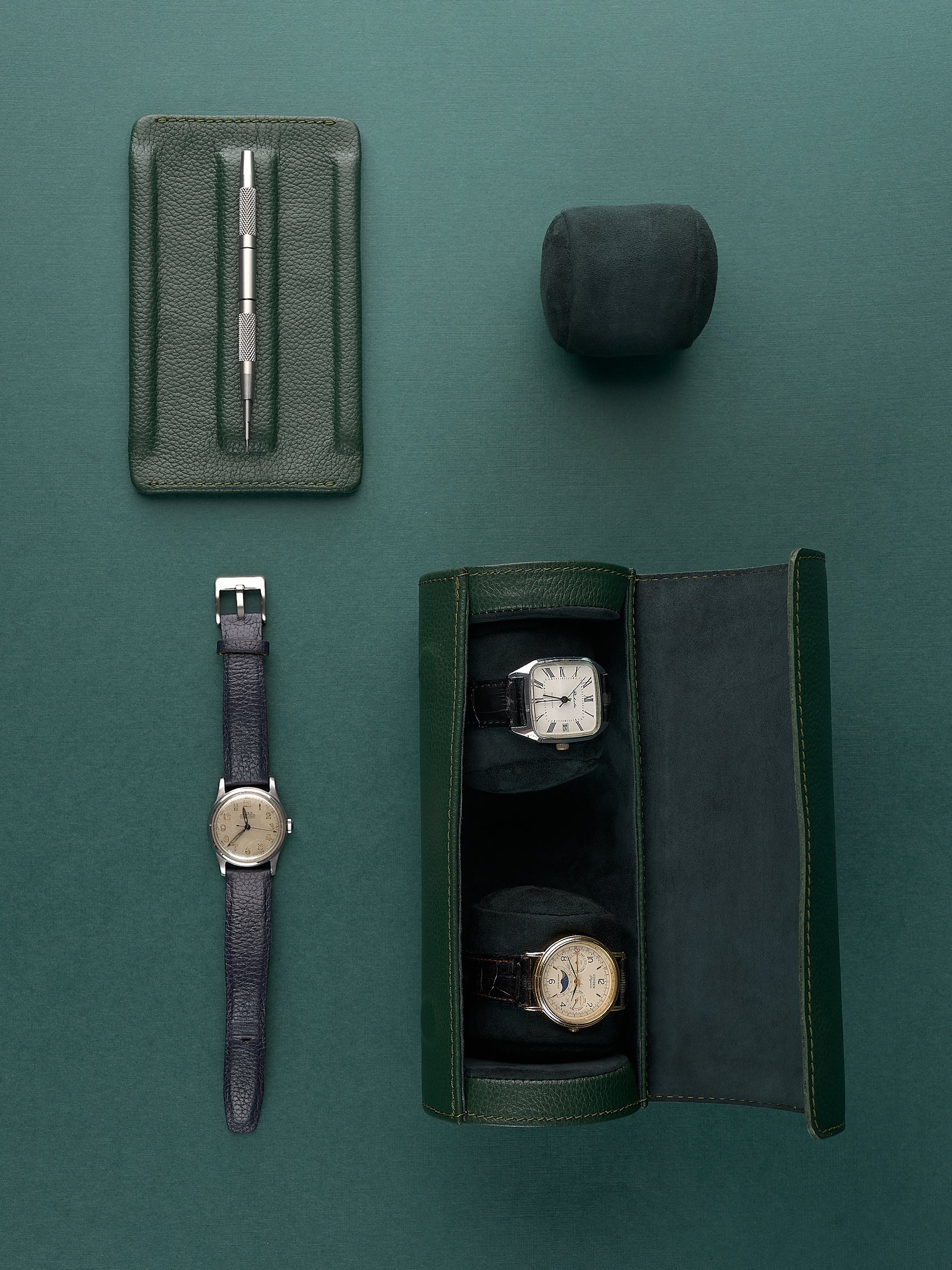 Leather Travel Watch Cases & Watch Rolls by Capra - Capra Leather