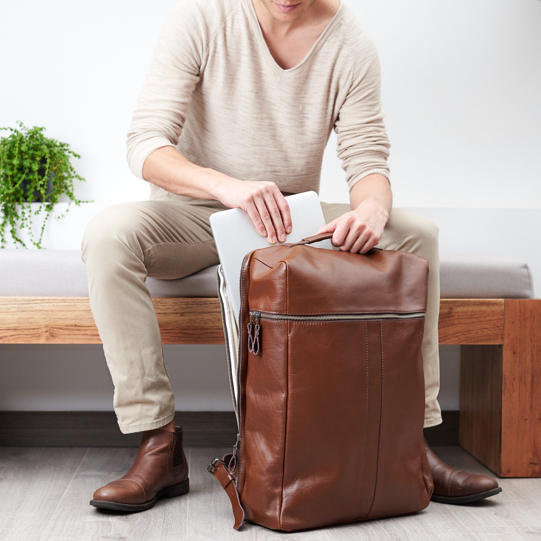 Banteng Travel Backpack · Brown by Capra Leather