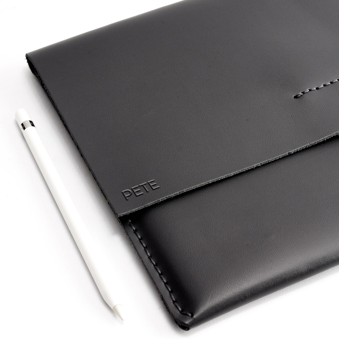 Draftsman 1 iPad Case Sleeve · Black by Capra Leather
