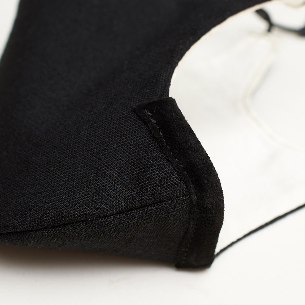 Linen Face Mask Washable Reusable · Black - Capra Leather