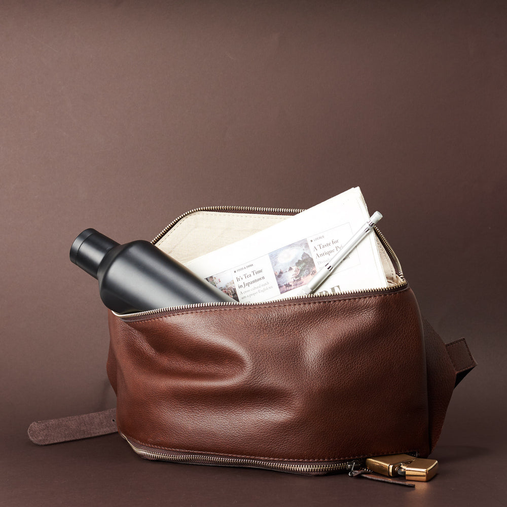 Fenek Sling Bag Backpack Brown by Capra Leather