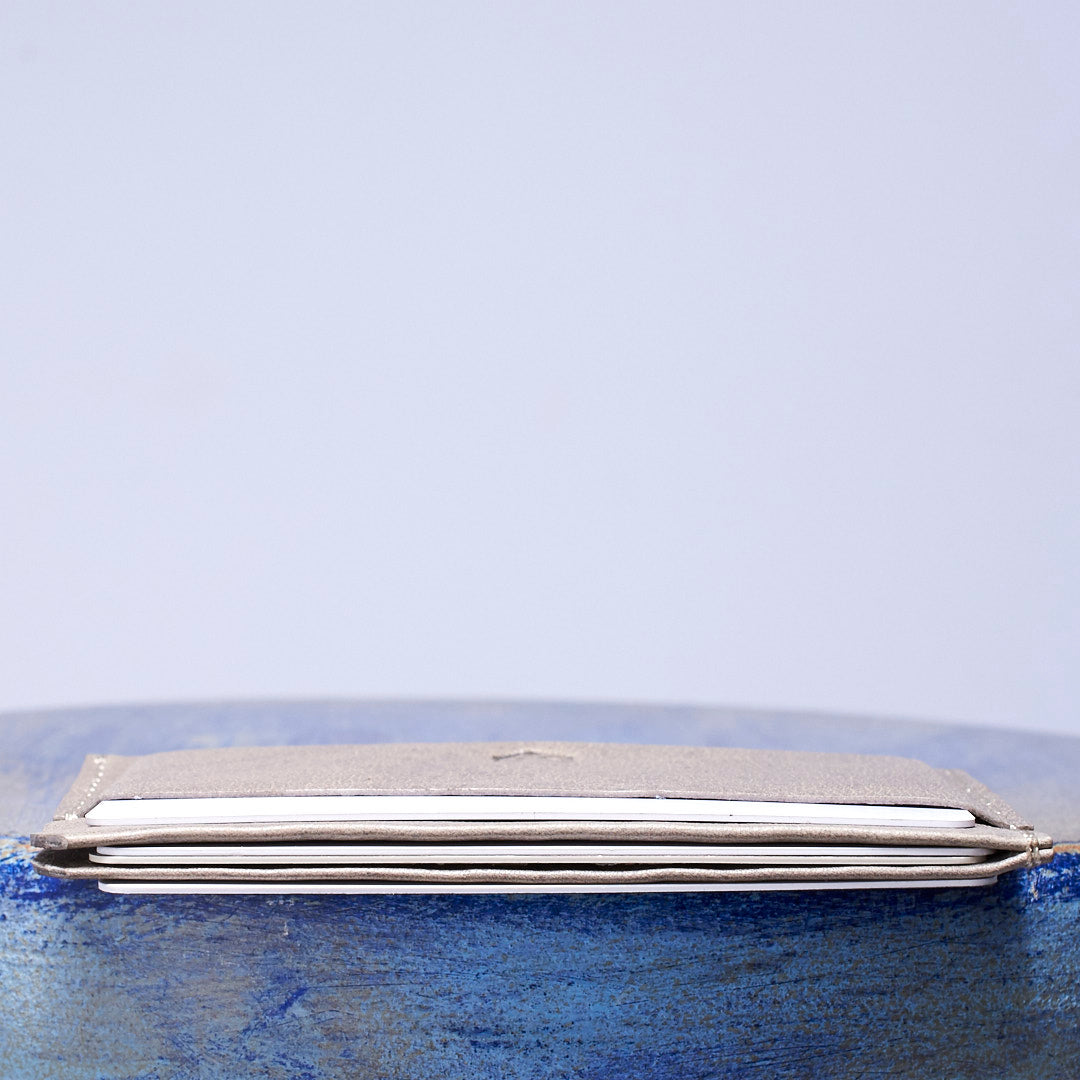 Handmade Card Holder Wallet · Grey by Capra Leather