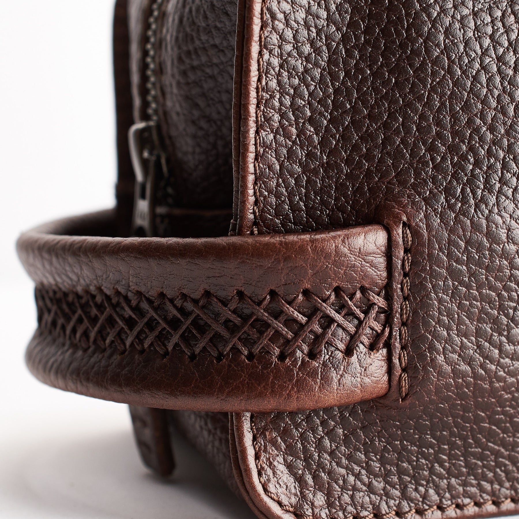 Handmade Toiletry Bag Dopp Kit · Dark Brown by Capra Leather