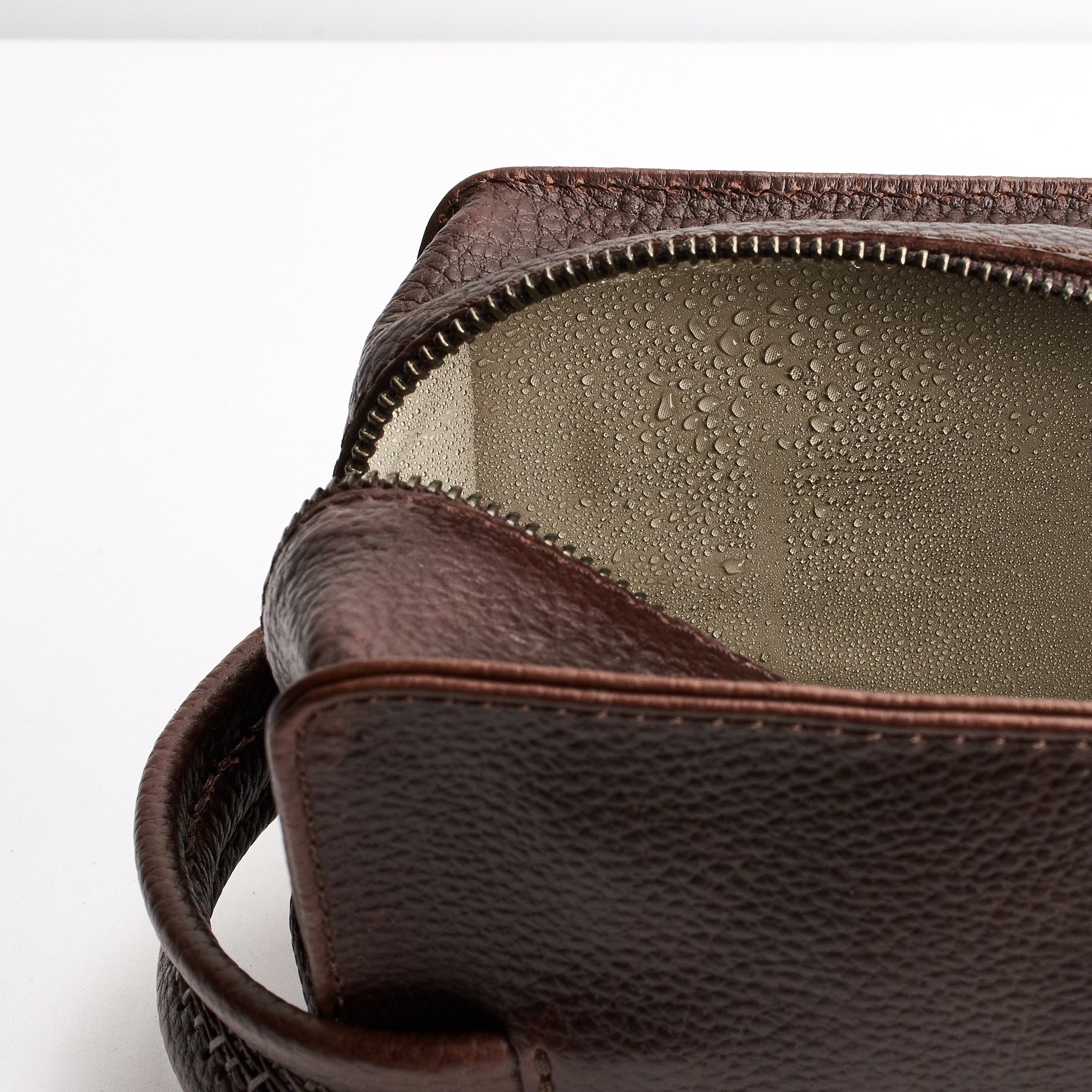 Handmade Toiletry Bag Dopp Kit · Dark Brown by Capra Leather