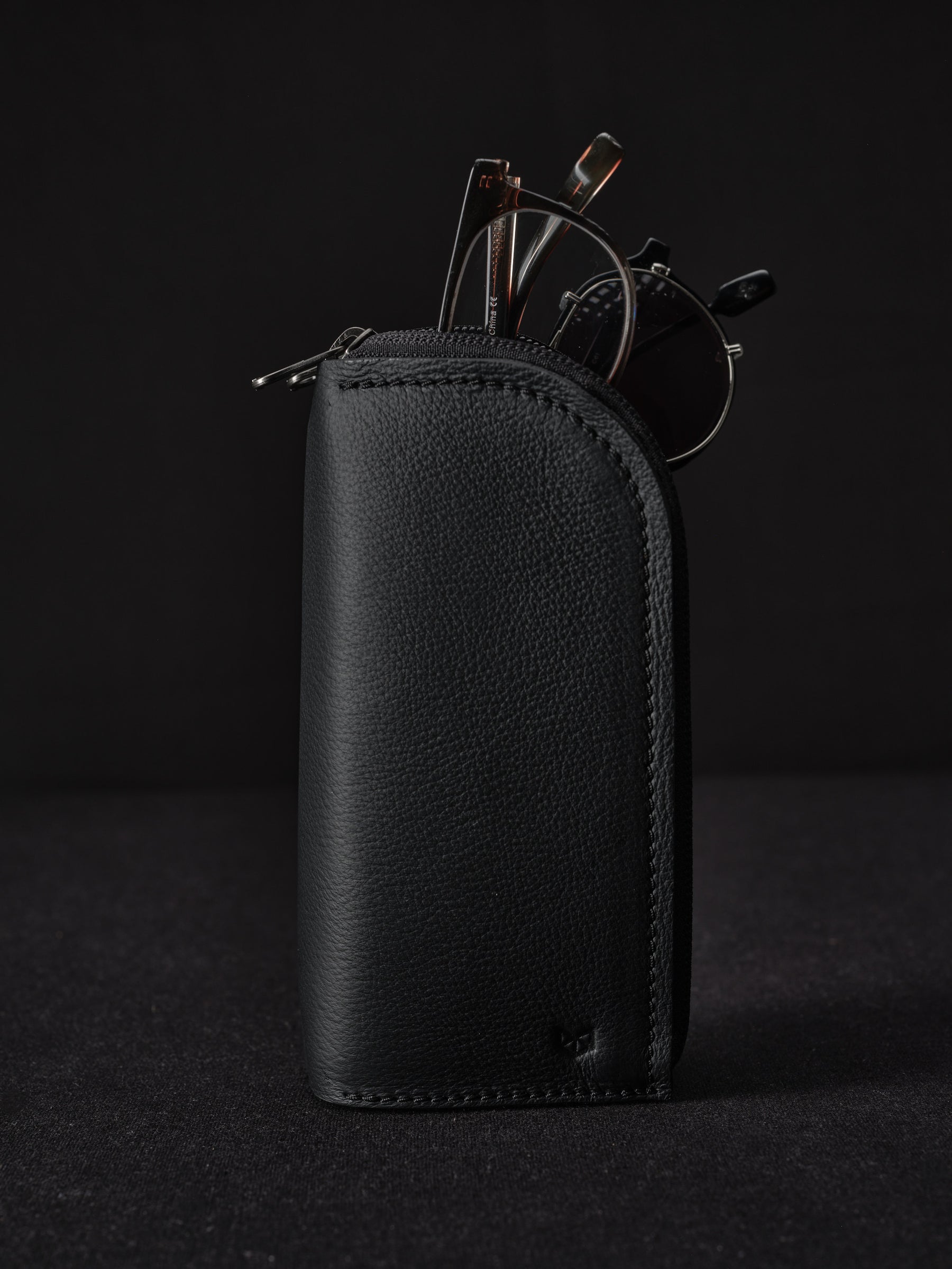 Double Glasses Case · Black by Capra Leather
