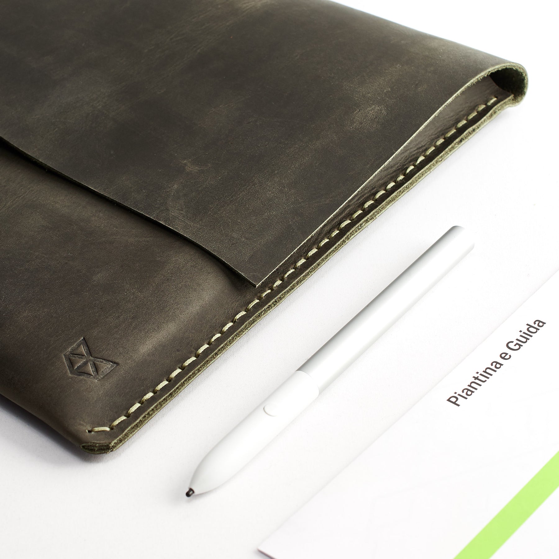 Handmade Draftsman 2 Google Pixelbook Case Green by Capra Leather