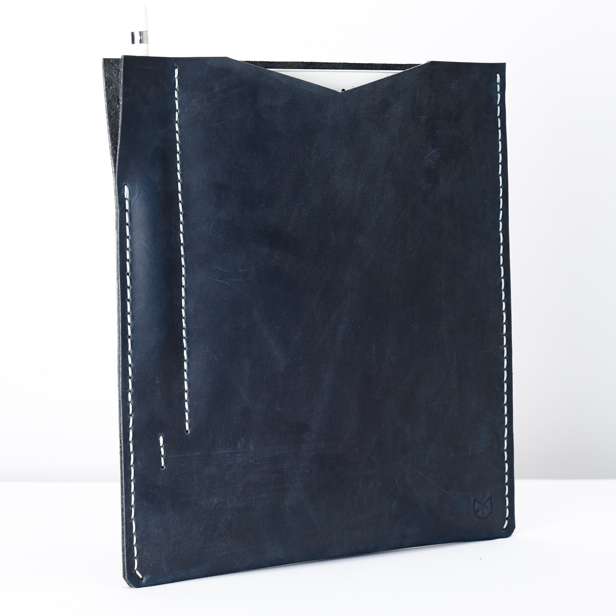 Draftsman 3 iPad Leather Case Sleeve Navy by Capra Leather