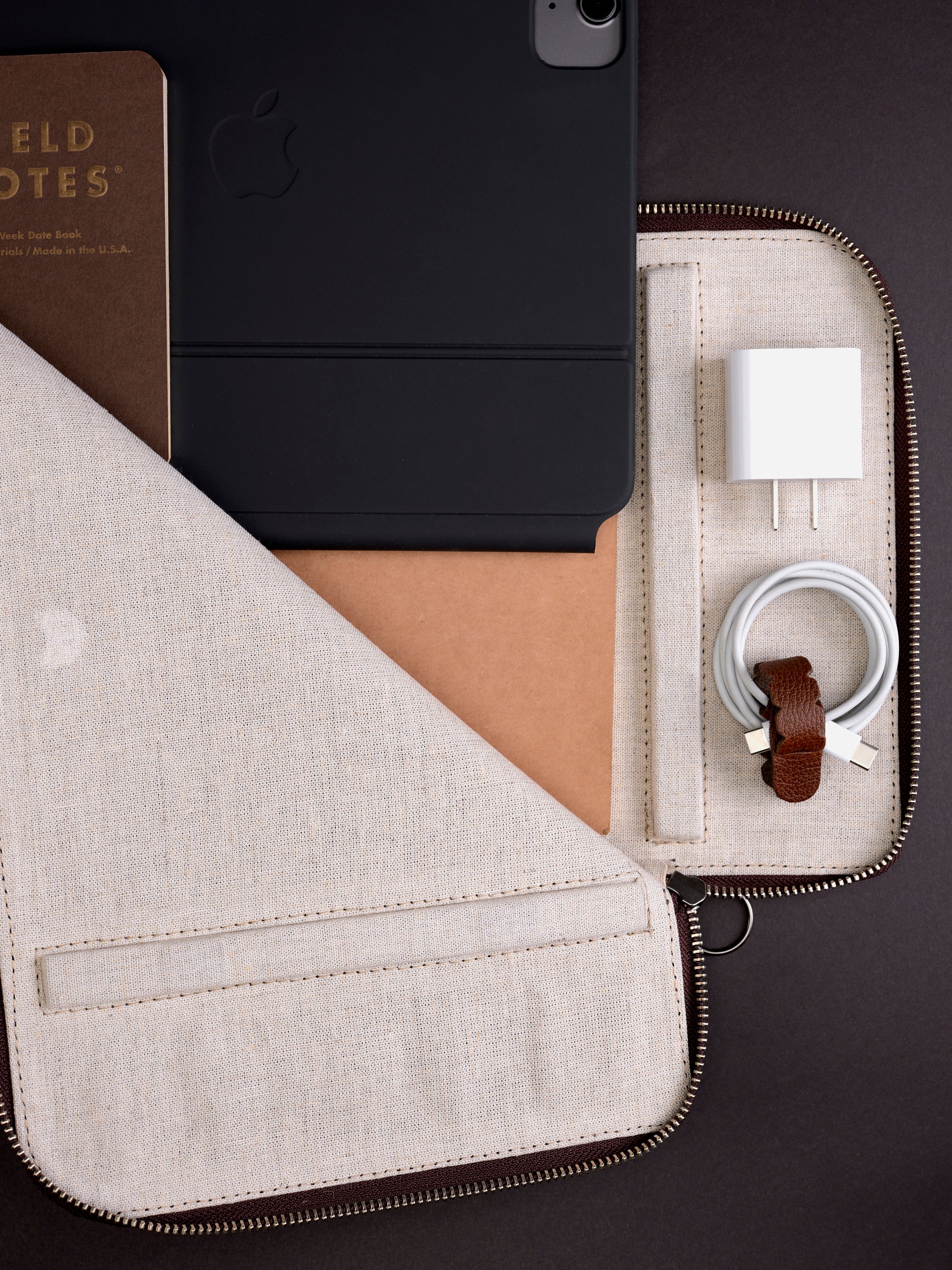 Draftsman 6 iPad Case Sleeve · Brown by Capra Leather