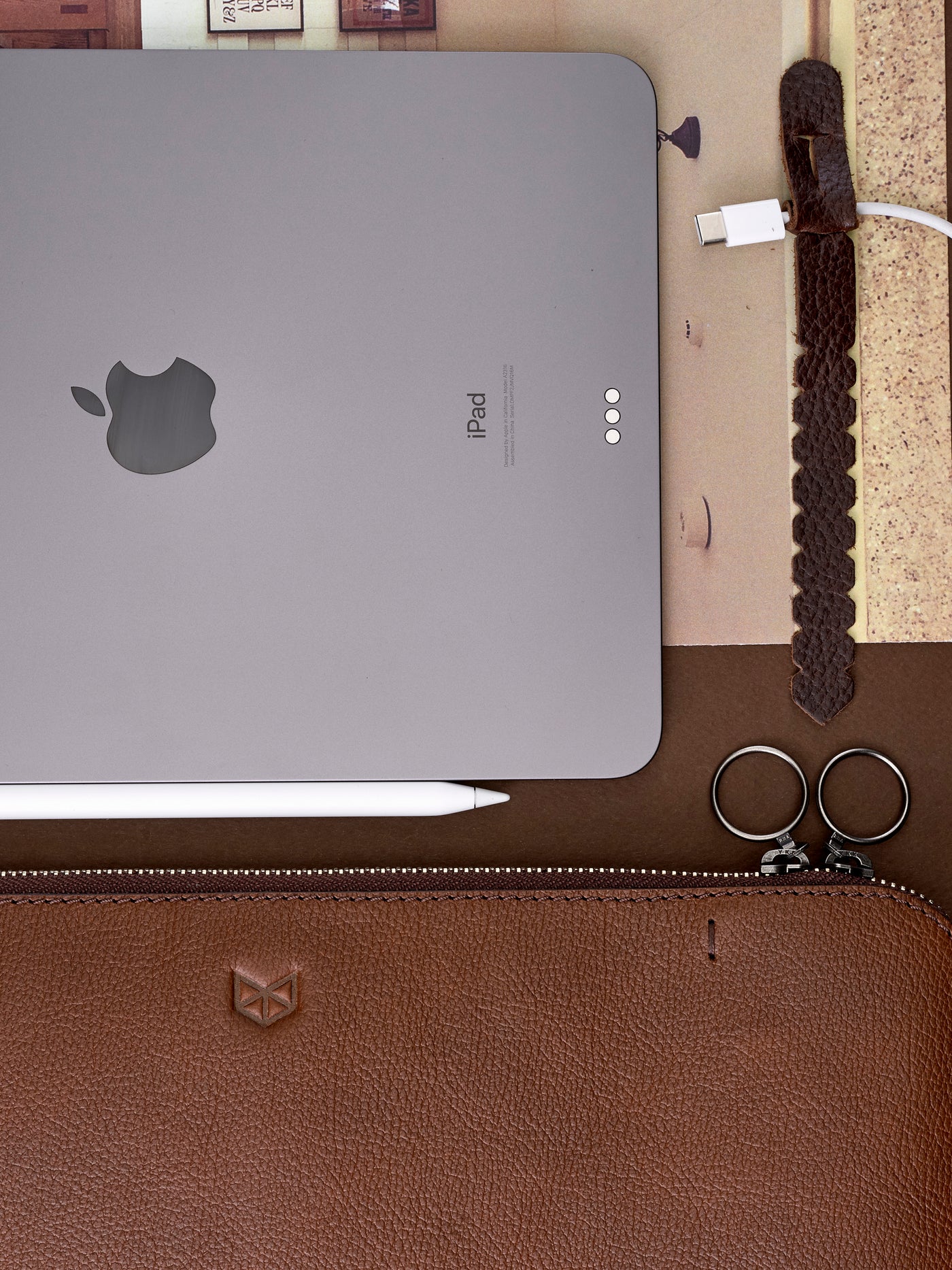 Draftsman 6 iPad Case Sleeve · Brown by Capra Leather