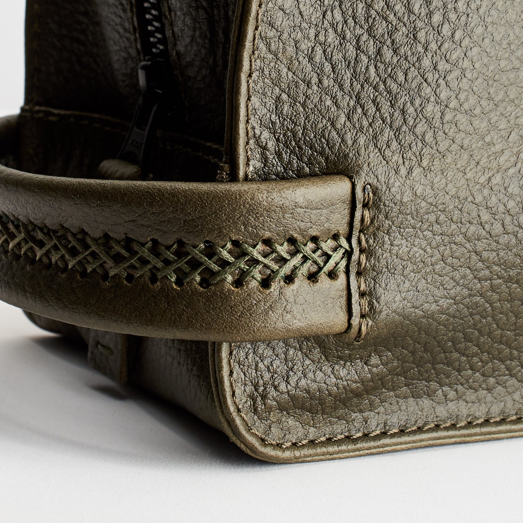 Handmade Toiletry Bag Dopp Kit · Green by Capra Leather