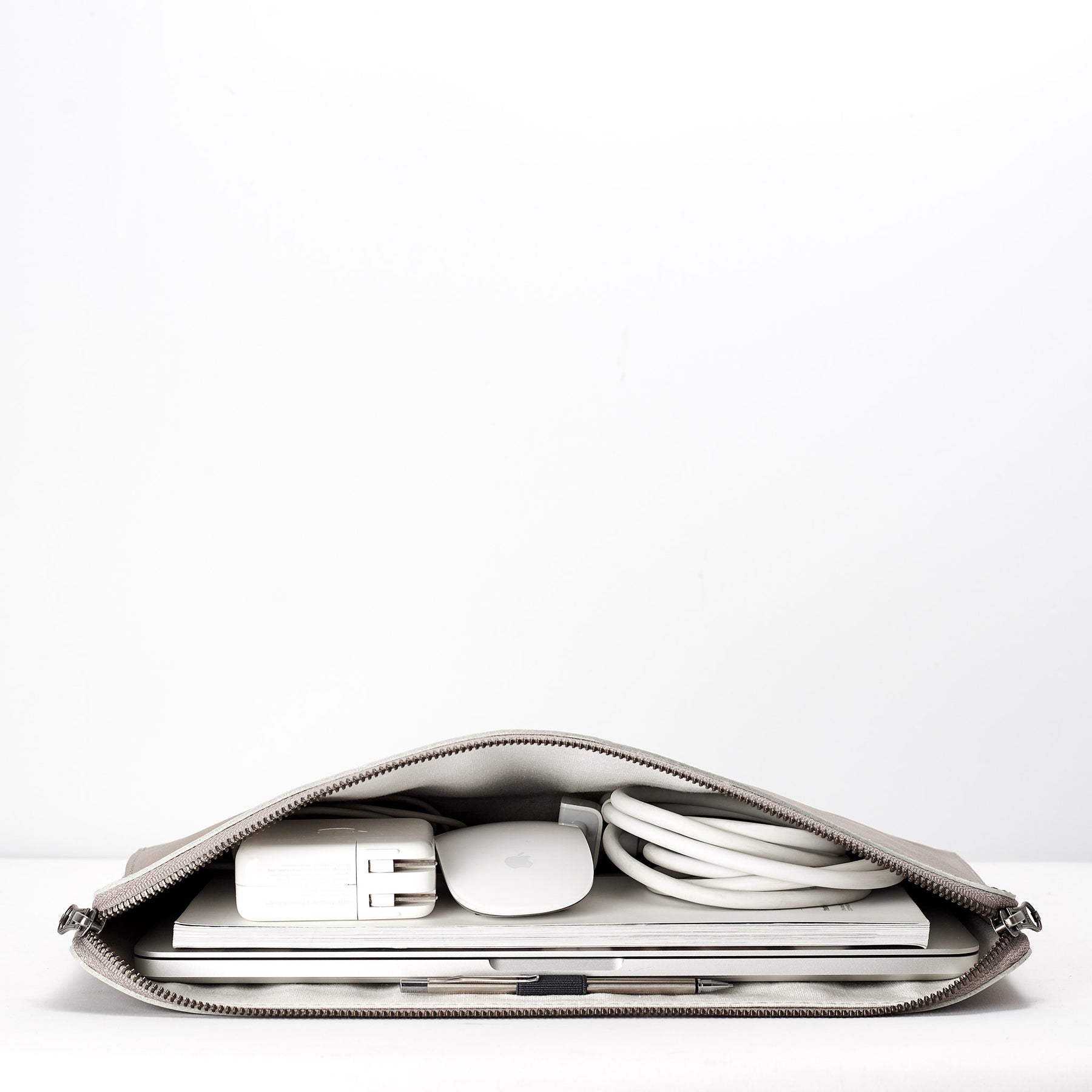 Handmade Laptop Portfolio Case · Grey by Capra Leather