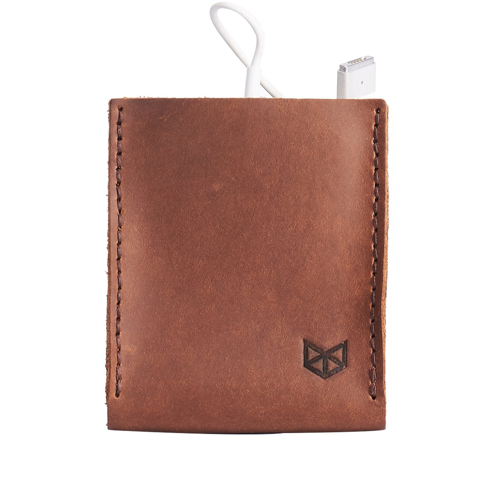 Handmade Laptop Charger Bag · Tan by Capra Leather