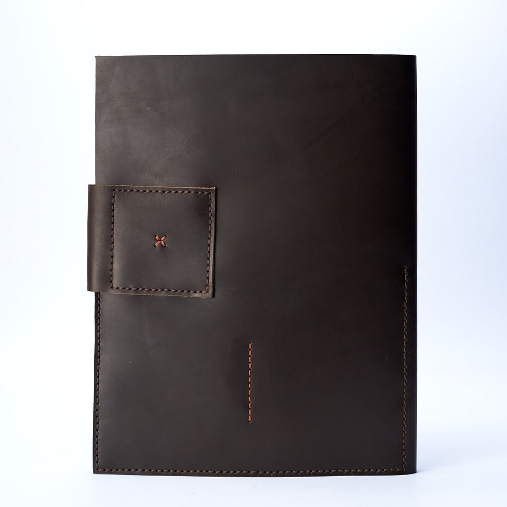 Handmade Business Document Portfolio · Marron by Capra Leather