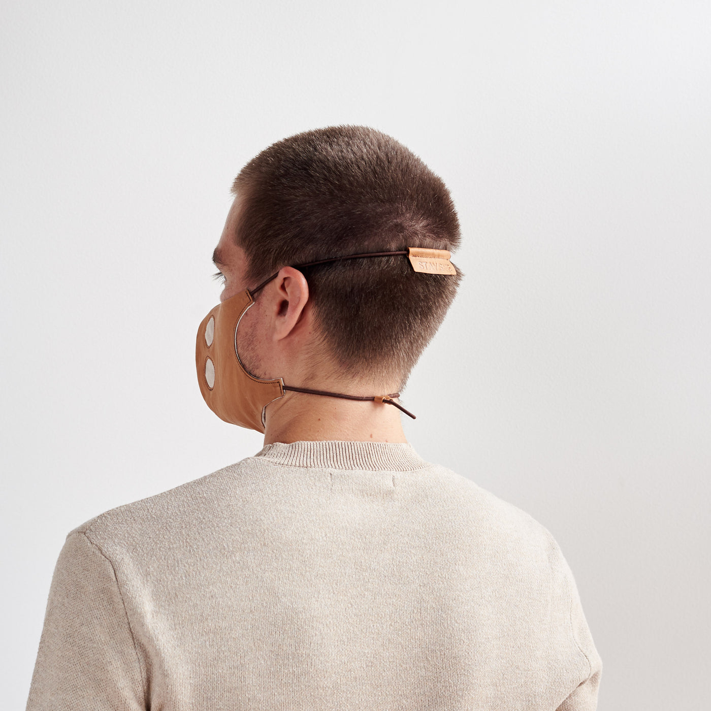 Organica Leather Face Mask Washable Reusable · Tan - Capra Leather