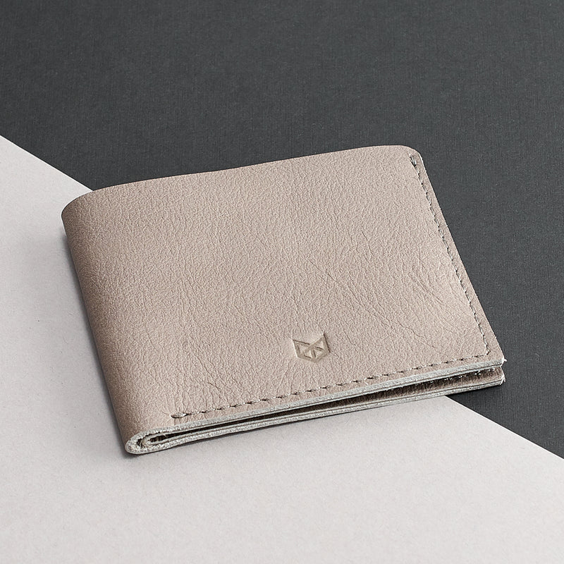 Handmade Slim Men's Bifold Wallet · Grey by Capra Leather