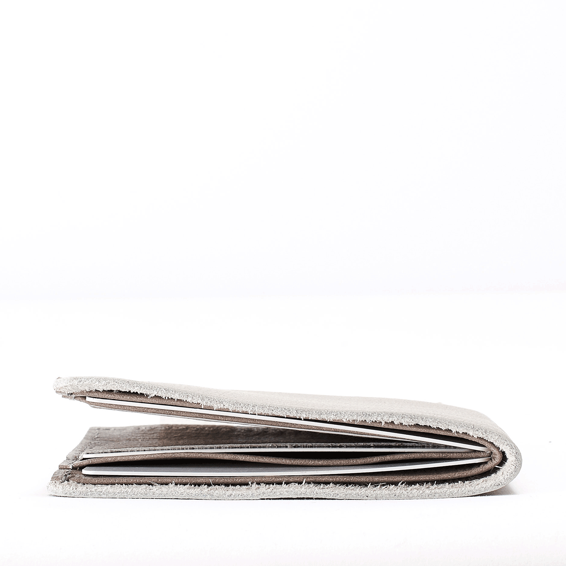 Handmade Slim Men's Bifold Wallet · Grey by Capra Leather
