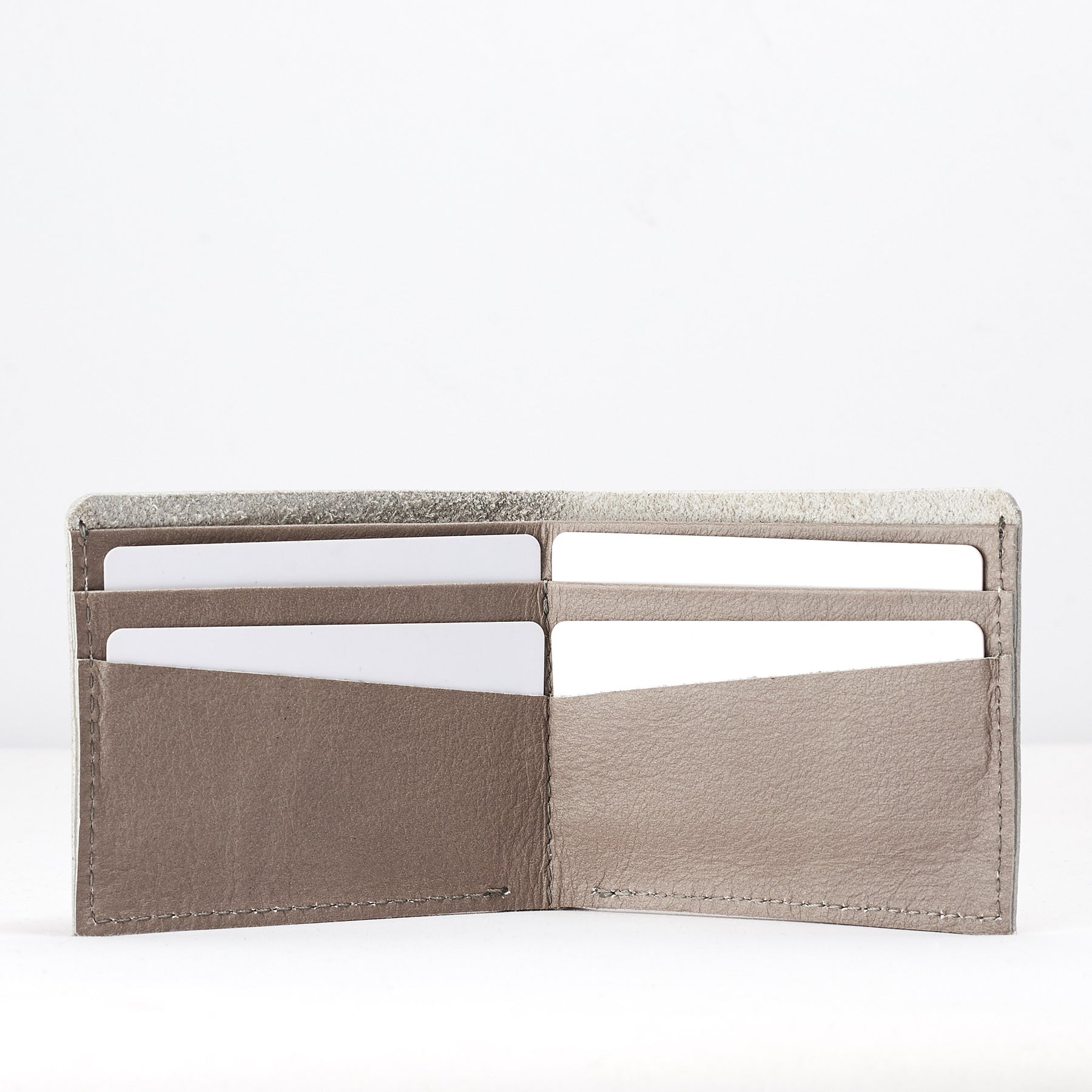 Handmade Slim Men's Bifold Wallet · Grey by Capra Leather