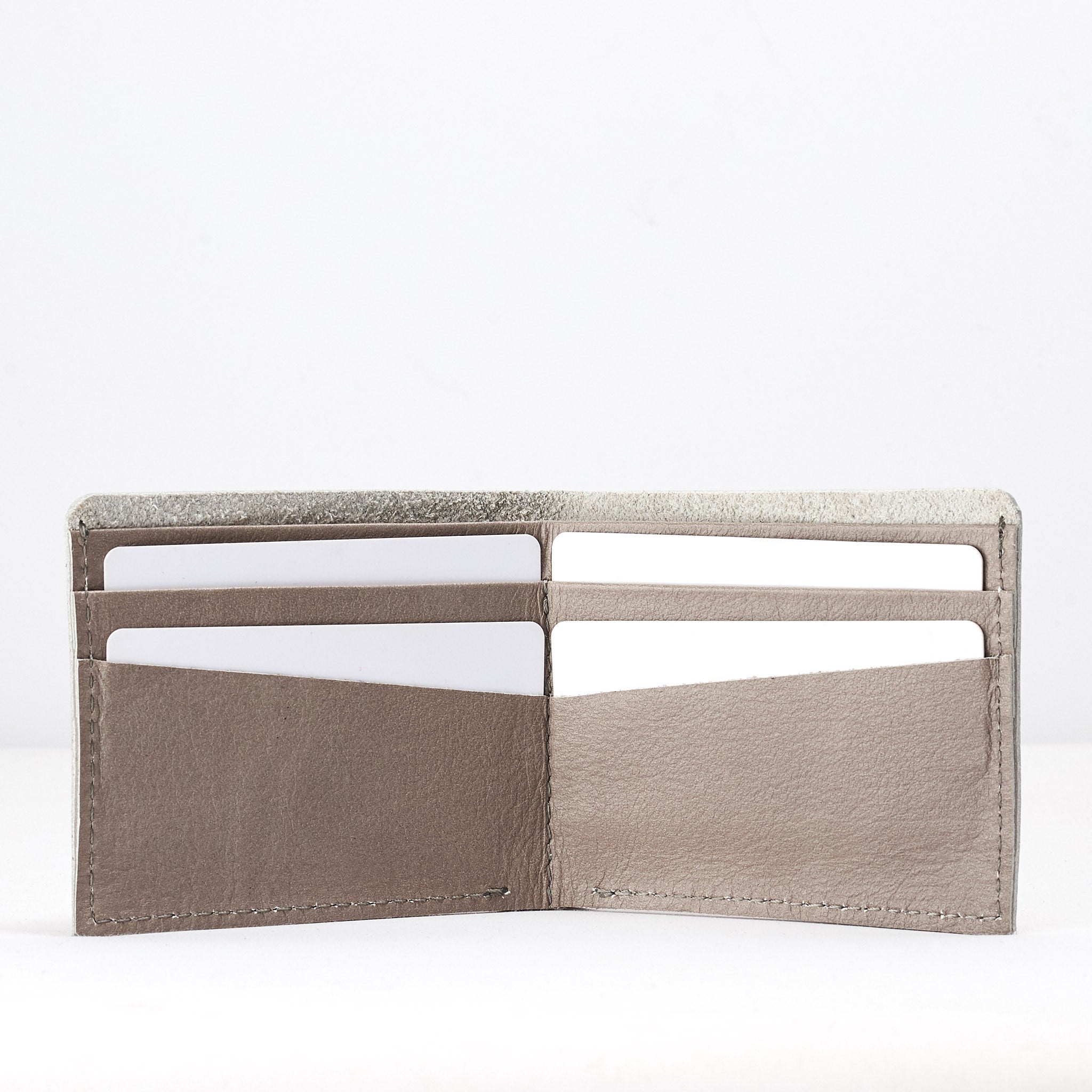 Handmade Slim Men's Bifold Wallet · Grey by Capra Leather